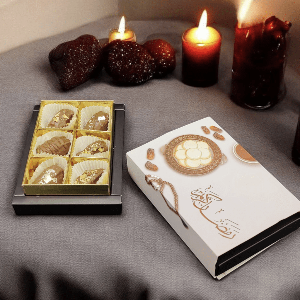 Chocolate Coated Dates With Nuts (Pack Of 6) - BakeryShop